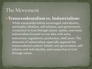Transcendentalism Overview | PPTX