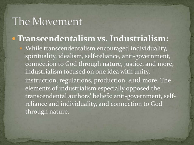 Transcendentalism Overview | PPTX