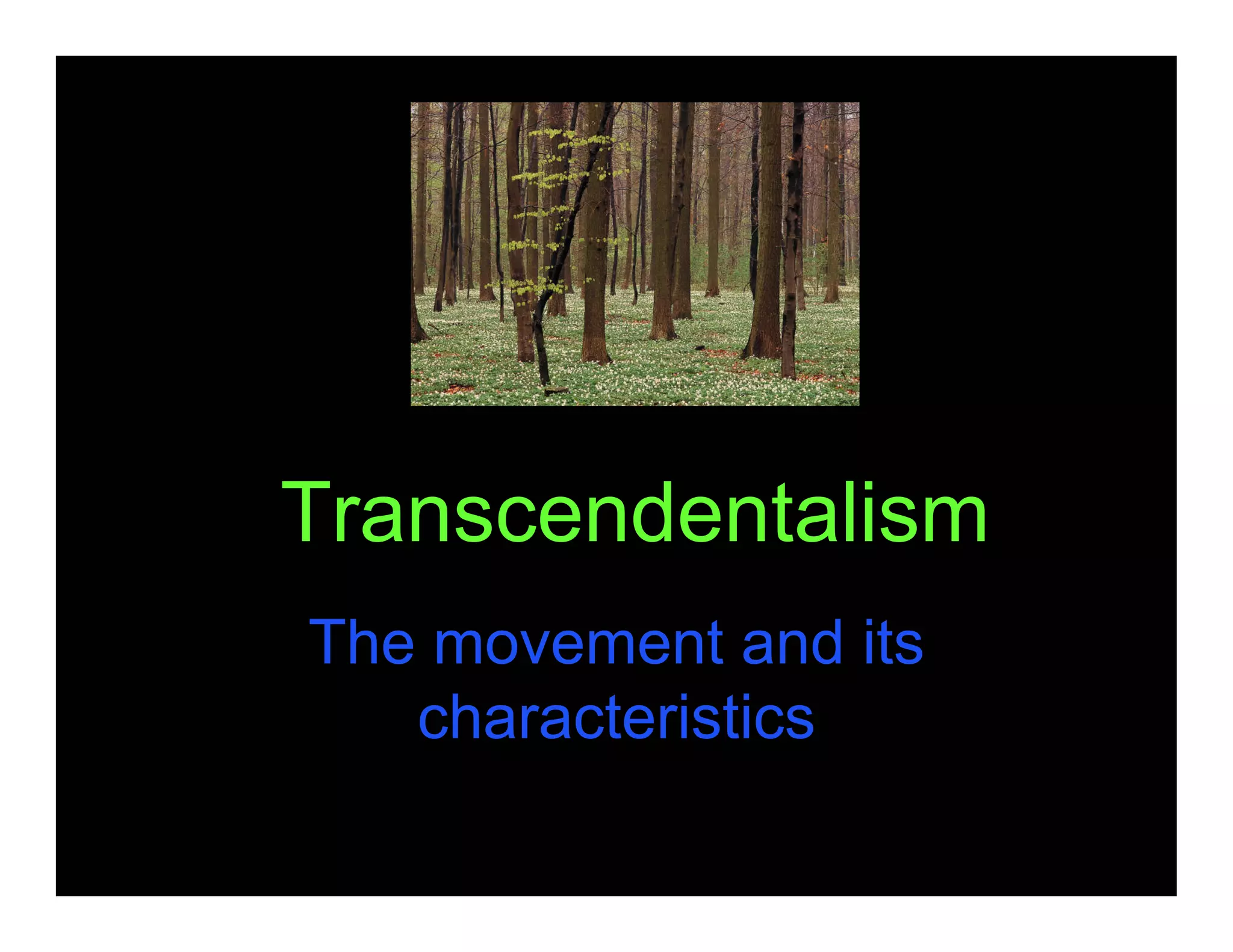 Transcendentalism powerpoint | PDF