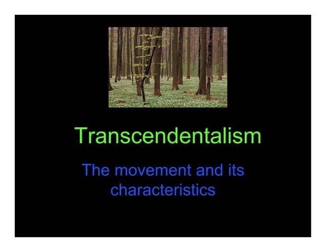 Transcendentalism powerpoint | PDF