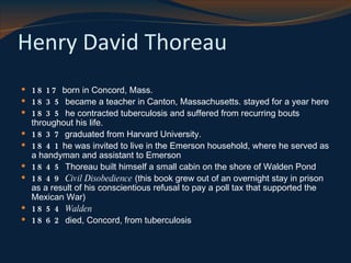 Transcendentalists | PPT