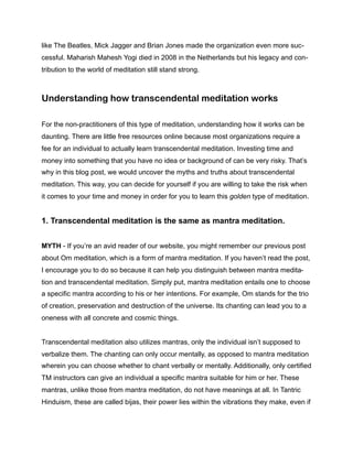 The Myths And Truths About Transcendental Meditation | PDF