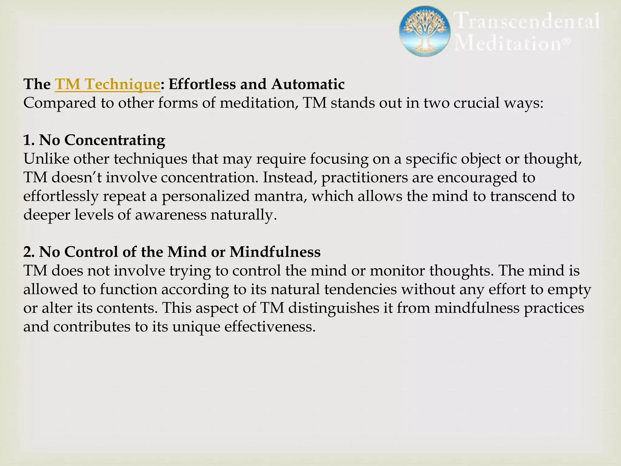 Transcendental Meditation (TM) Technique.pptx
