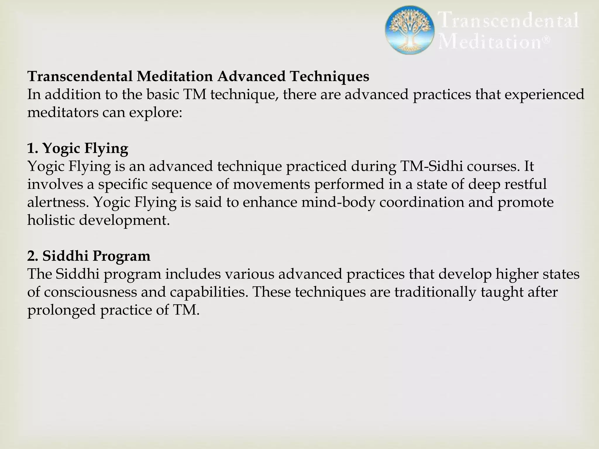Transcendental Meditation (TM) Technique.pptx