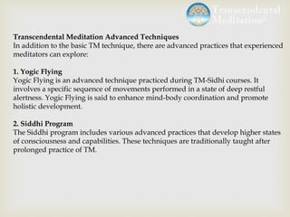 Transcendental Meditation (TM) Technique.pptx