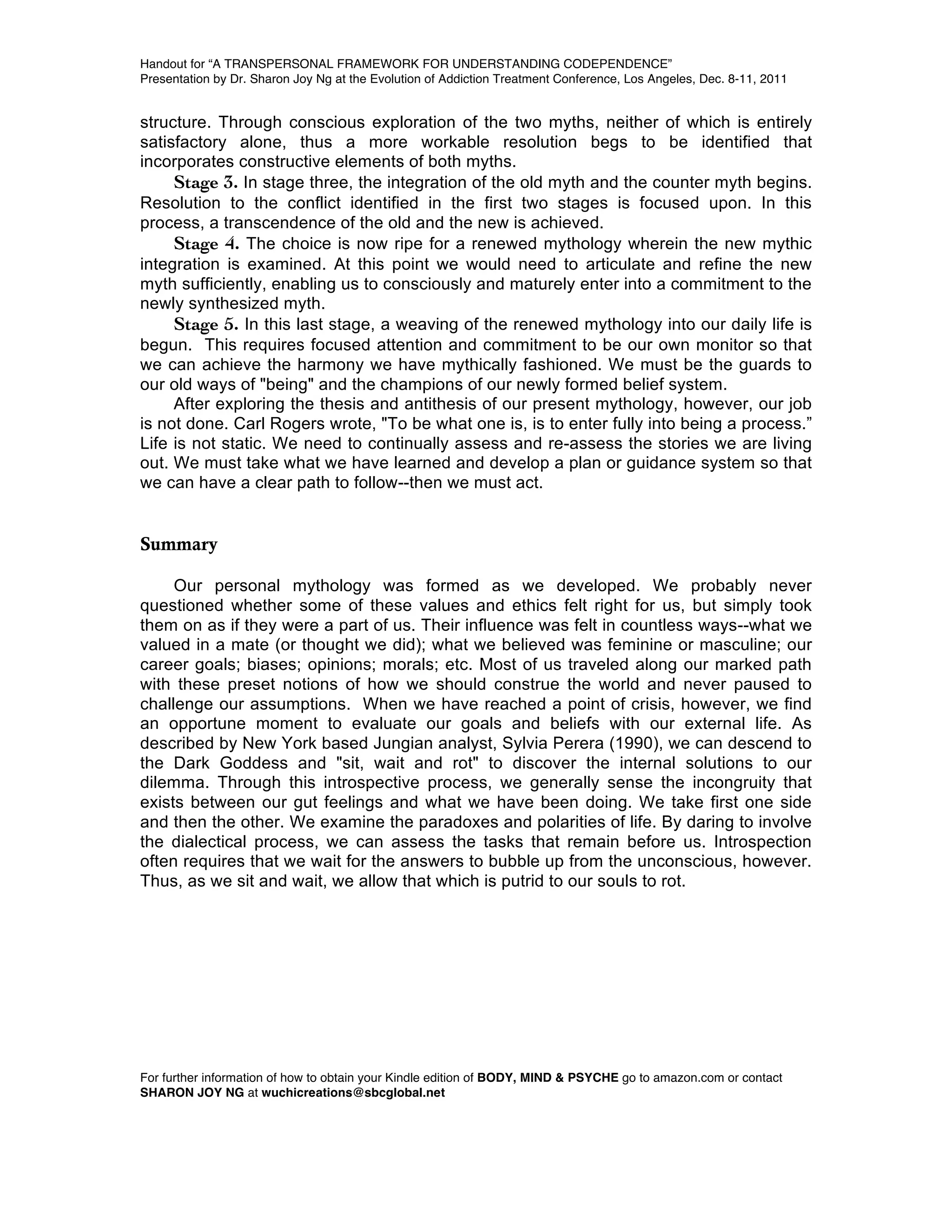 Transcending Your Personal Mythology Pdf 