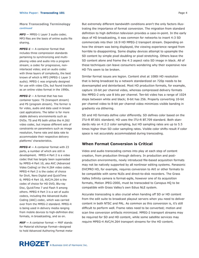 Transcoding 101 | PDF