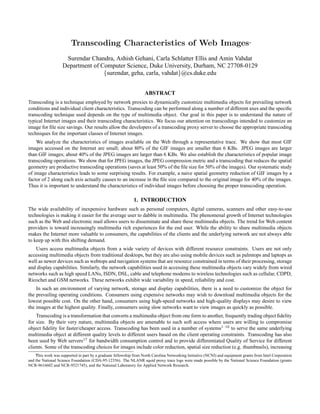 Transcoding Characteristics of Web Images | PDF