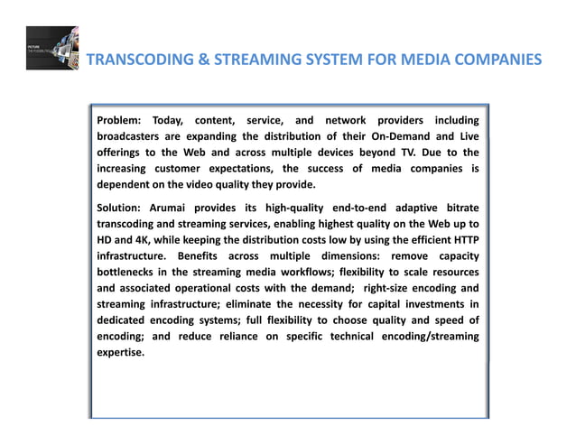 Transcoding & Streaming System for Media Companies | PPT