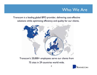 Transcom Corporate Deck Linkedin | PPT
