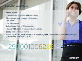 Transcom Q1 2014 investor presentation | PPT