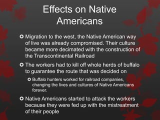 Transcontential railroad | PPTX | North America Travel | Travel Locations