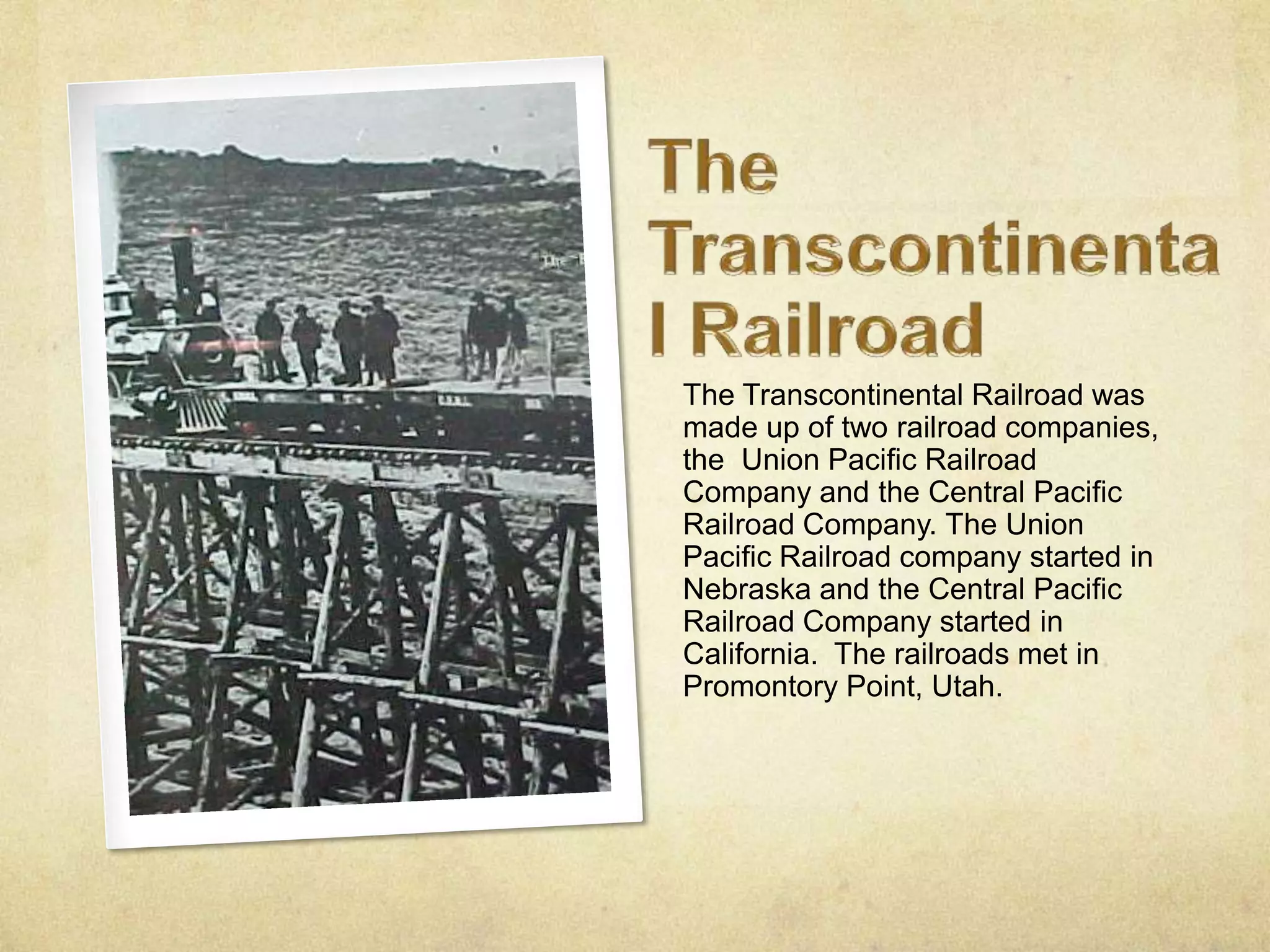 Transcontinental railroad | PPTX