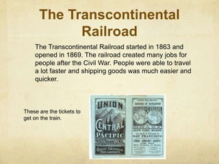 Transcontinental railroad | PPTX