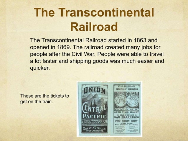 Transcontinental railroad | PPTX | Rail Travel | Travel Type