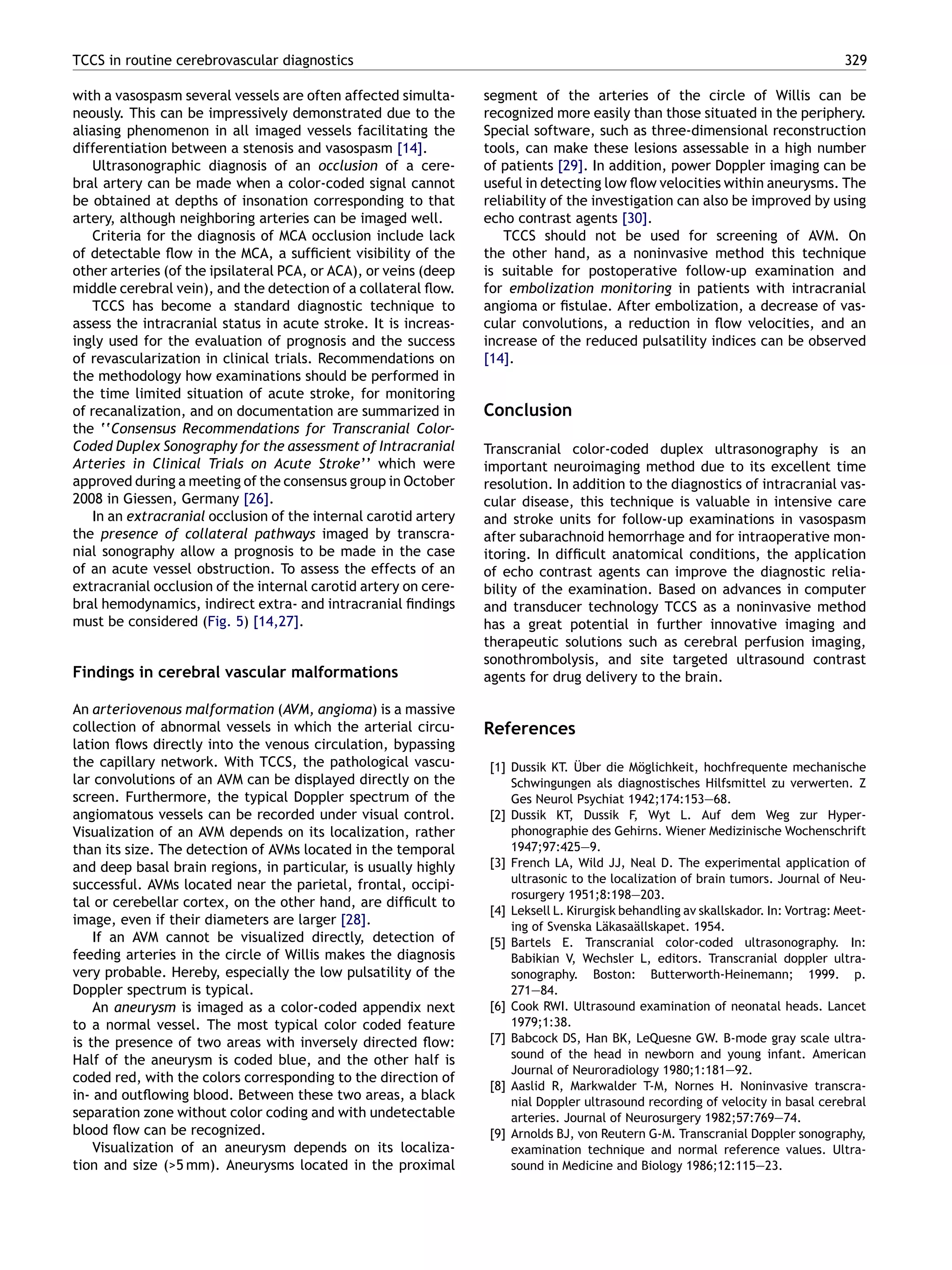 Transcranial color coded duplex ultrasonography in routine ...