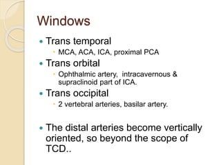 Transcranial doppler | PPTX