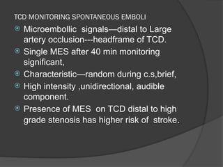 TRANSCRANIAL DOPPLER AND ITS APPLICATION IN NEUROLOGY | PPTX