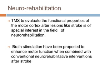 Transcranial magnetic stimulation.ppt | Physical Therapy | Wellness