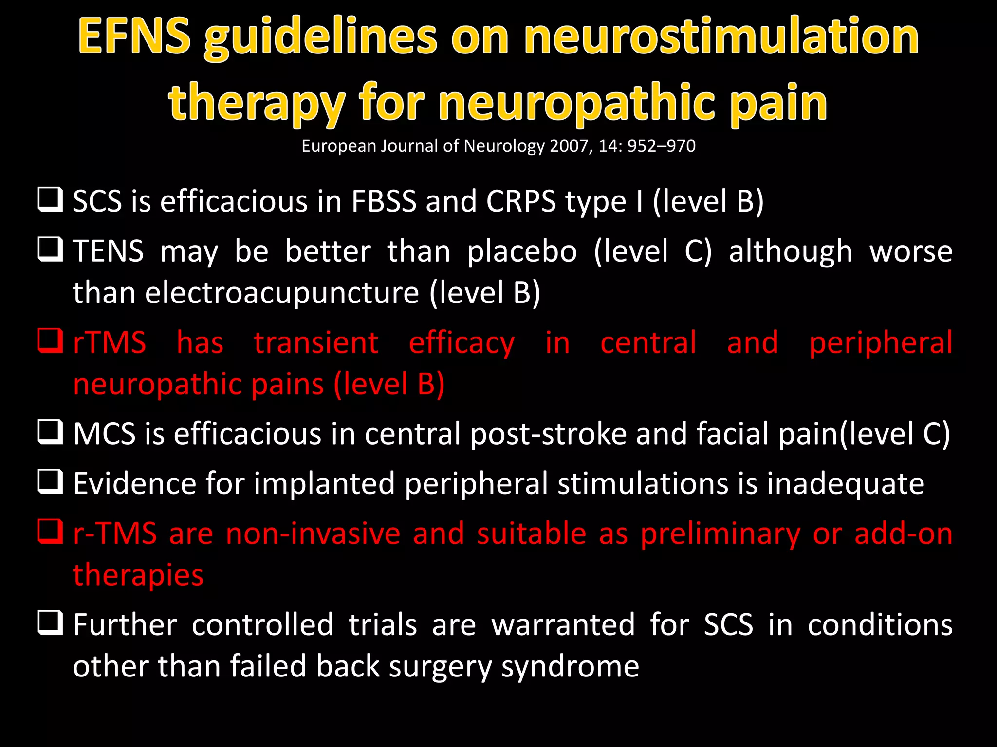 Transcranial Magnetic Stimulation ( TMS) for Chronic Pain | PPTX