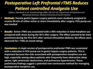 Transcranial Magnetic Stimulation ( TMS) for Chronic Pain | PPTX