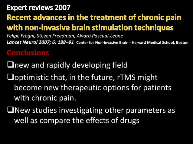 Transcranial Magnetic Stimulation ( TMS) for Chronic Pain | PPTX ...