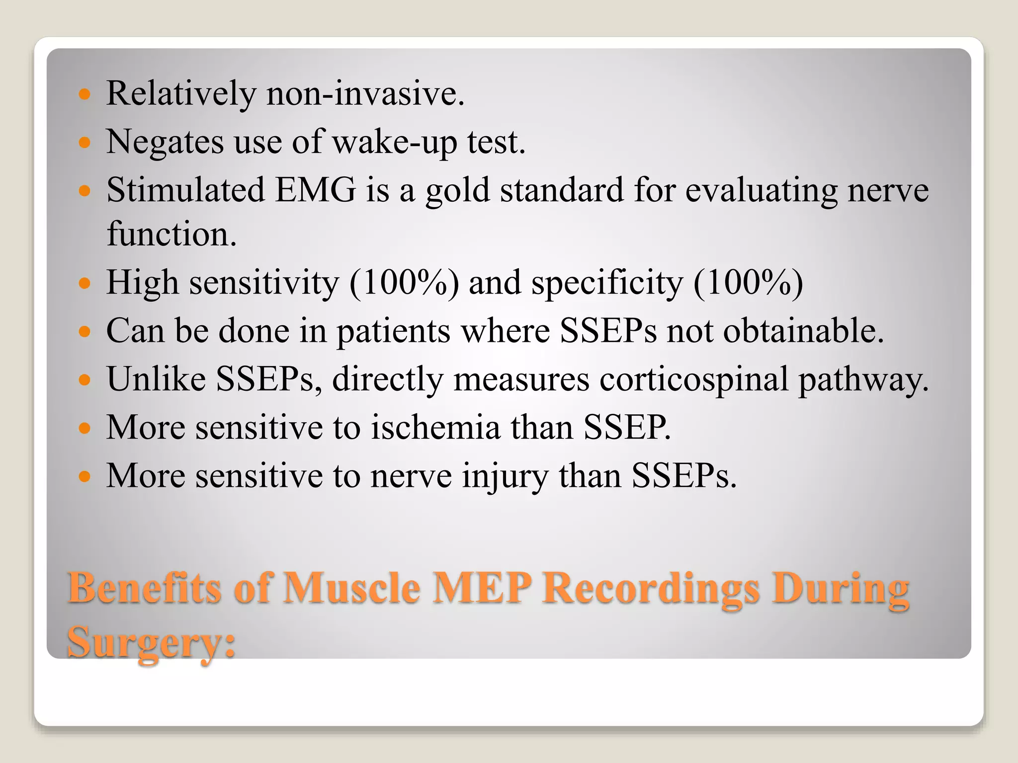 Overview on Motor evoked potential | PPT
