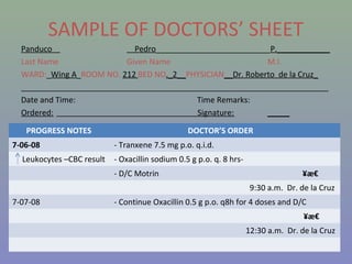 Transcribing doctor’s order | PPT