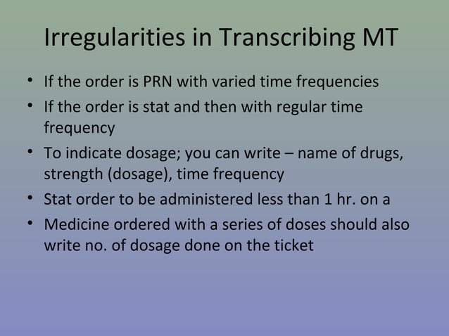 Transcribing doctor’s order | PPT | Pharmaceutical Drugs | Medical Health