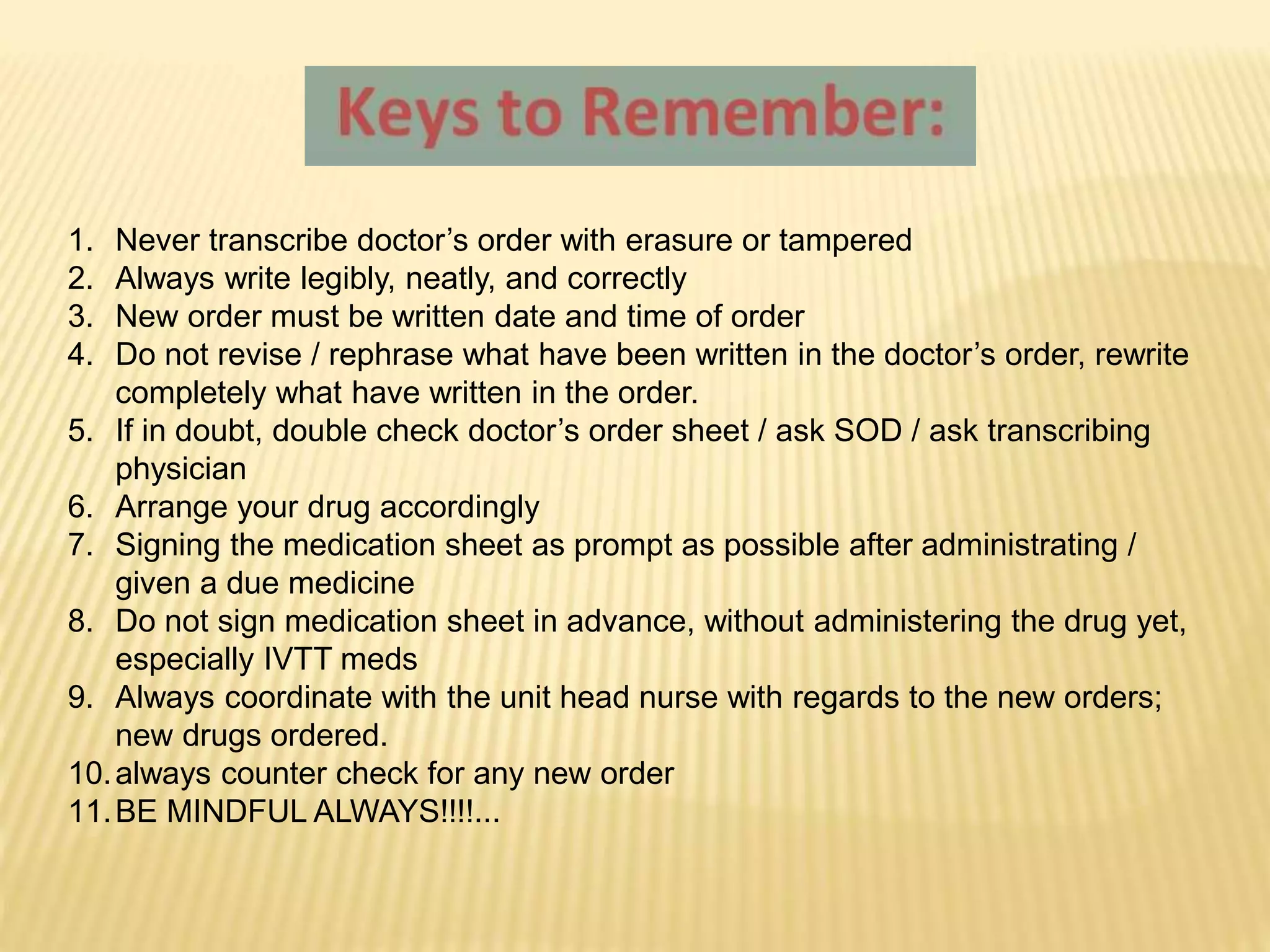 Transcribing doctor's order | PPTX
