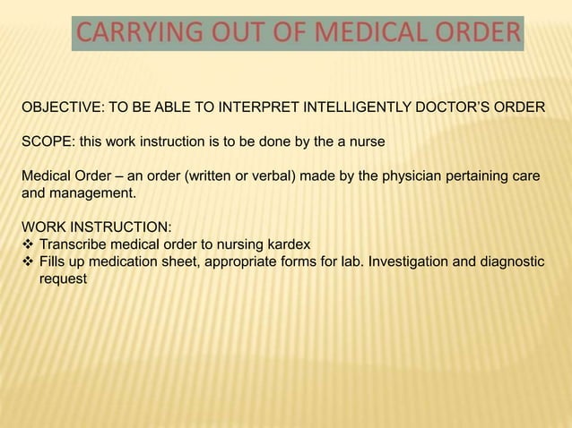 Transcribing doctor's order | PPTX | Pharmaceutical Drugs | Medical Health