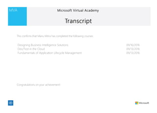 MVA Transcript | PDF