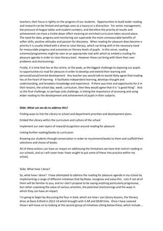 Transcript are we restricting reading - setting reading free | PDF