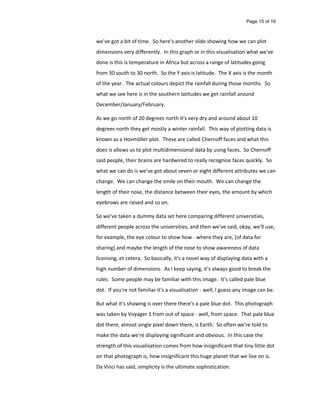 Transcript - Data Visualisation - Design and Principals | PDF