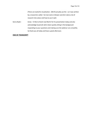 Transcript - Data Visualisation - Design and Principals | PDF