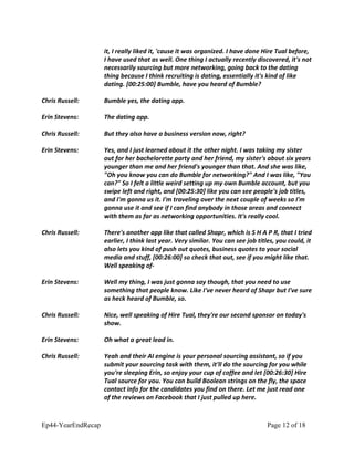 Transcript Erin Stevens RecTech Podcast Interview | PDF