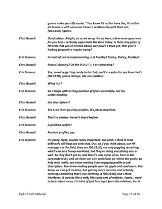 Transcript Erin Stevens RecTech Podcast Interview | PDF