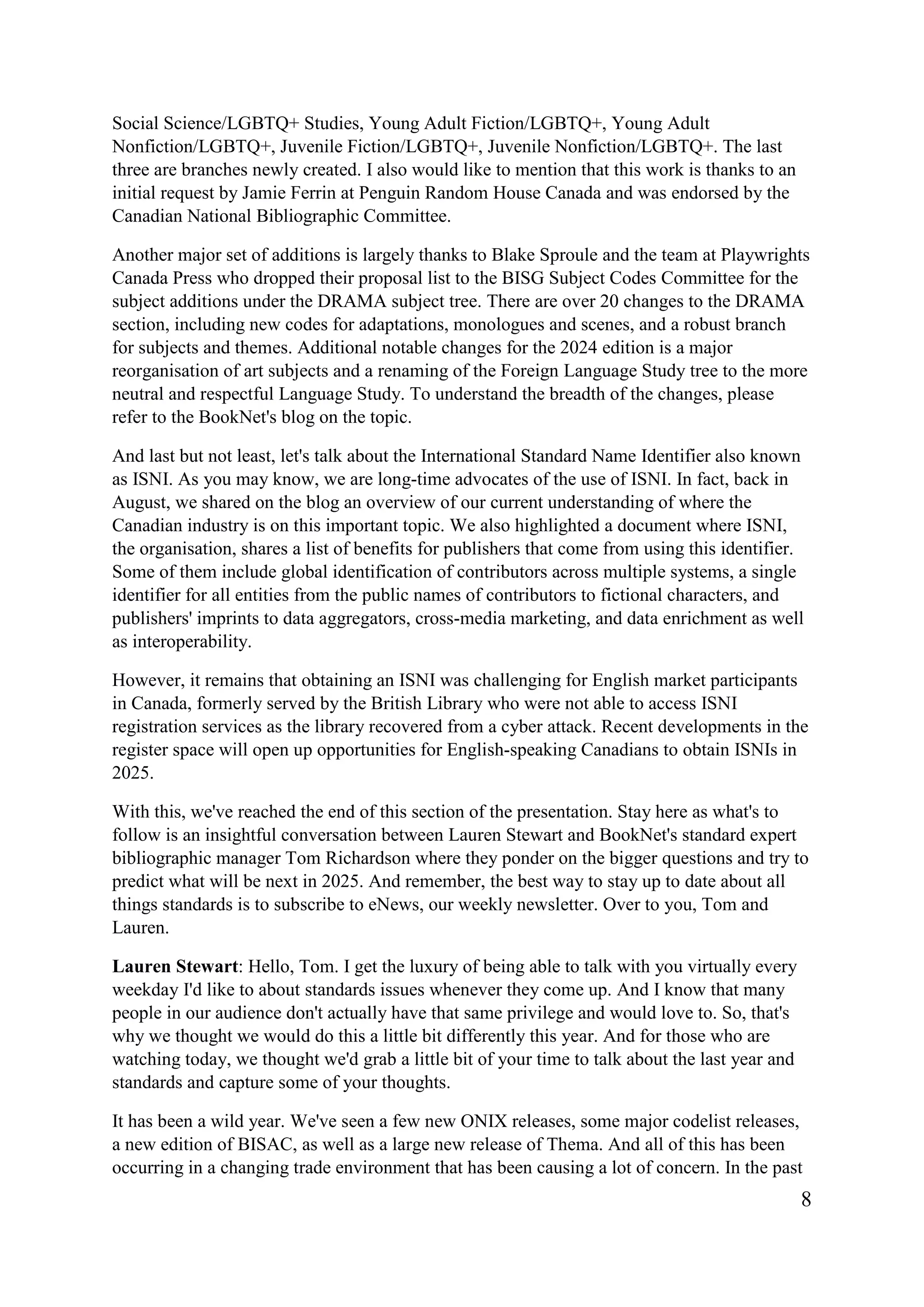 Transcript: #StandardsGoals for 2025: Standards & certification roundup - Tech Forum 2025 | PDF