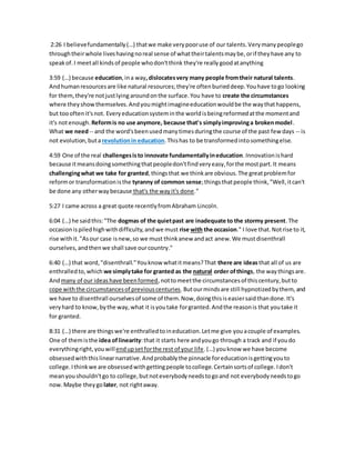 Transcript ted talk | DOCX | Education