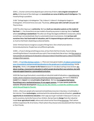 Transcript ted talk | DOCX | Education