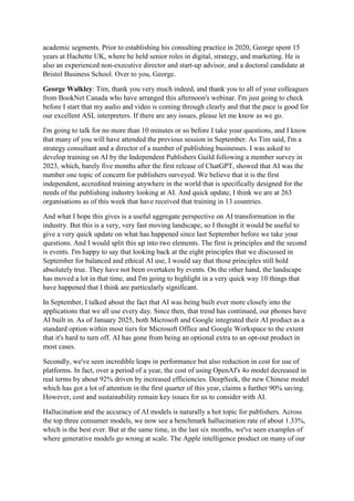 Transcript: AI in publishing: Your questions answered - Tech Forum 2025 ...