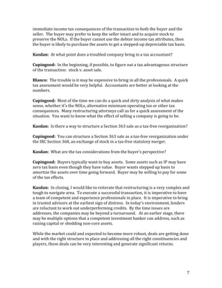 Transcript: Alternatives for a Distressed Company in Apparel and Retail ...