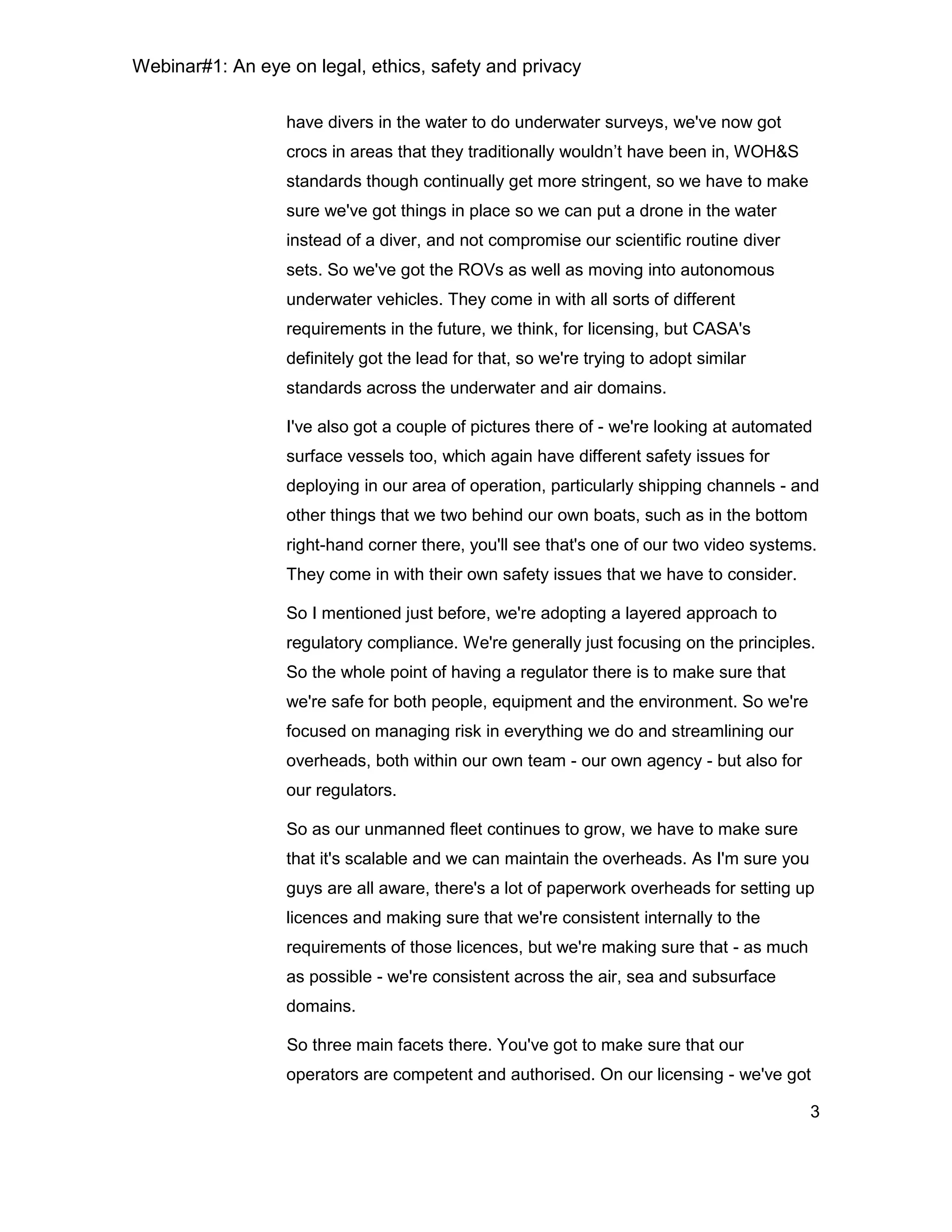 Transcript- An eye on legal,ethics,safety & privacy webinar | PDF