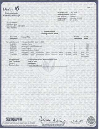 Transcript Bachelor | PDF