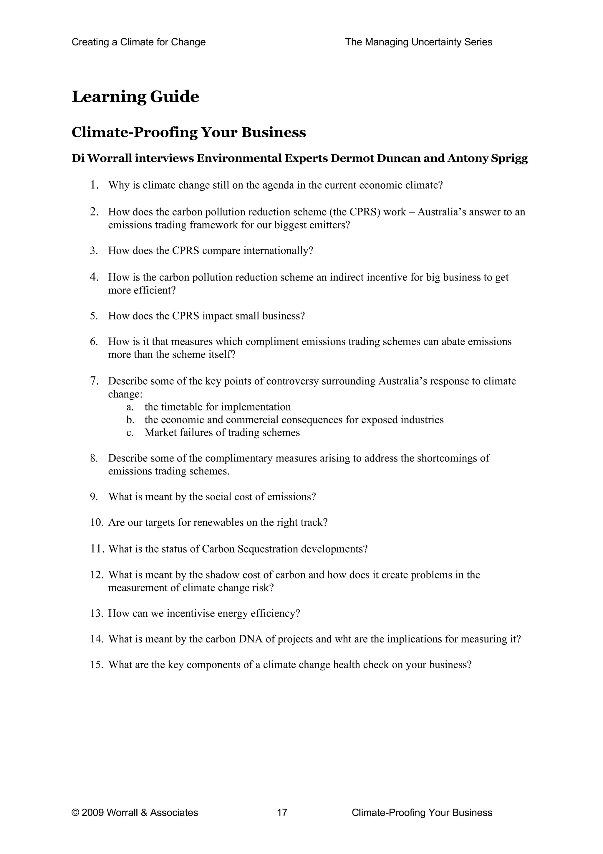 Transcript Climate Change Climate Proofing Interview (Final) 3 2 | DOC