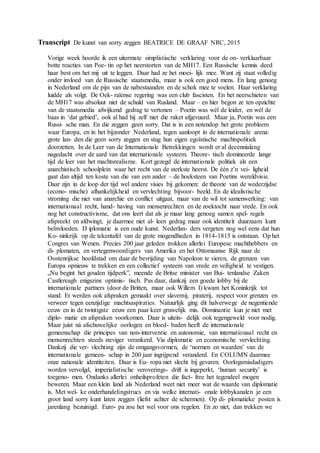 Transcript - De kunst van sorry zeggen Beatrice de Graaf | PDF