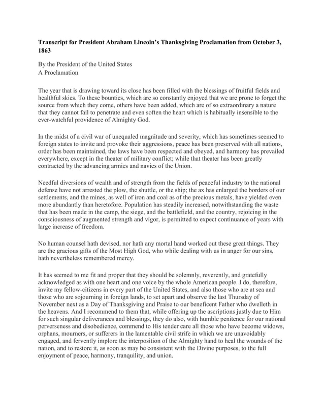 Transcript for abraham_lincoln_thanksgiving_proclamation_1863 | PDF