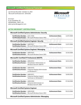 Transcript id edjansen | PDF