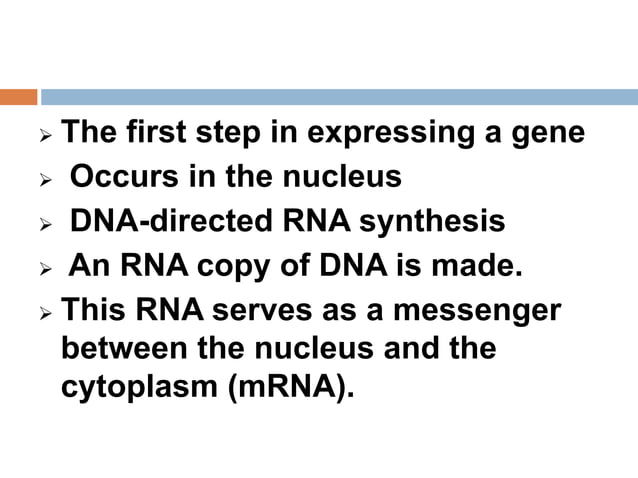 Transcription of DNA | PPTX | Programming Languages | Computing