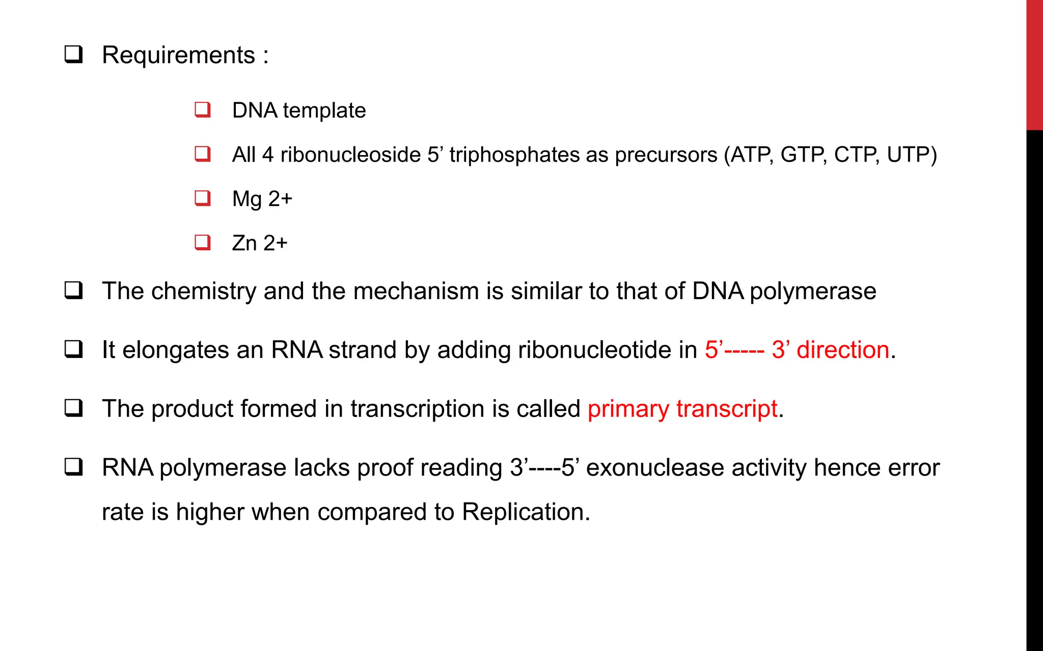 Transcription - DNA dependent RNA synthesis.pptx